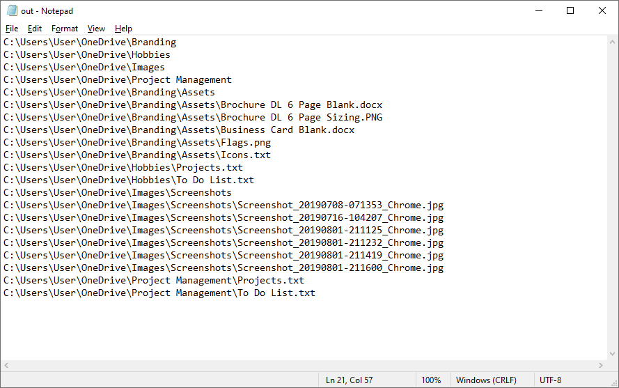 Print File And Folder Paths To A Text Document Everyday Documents